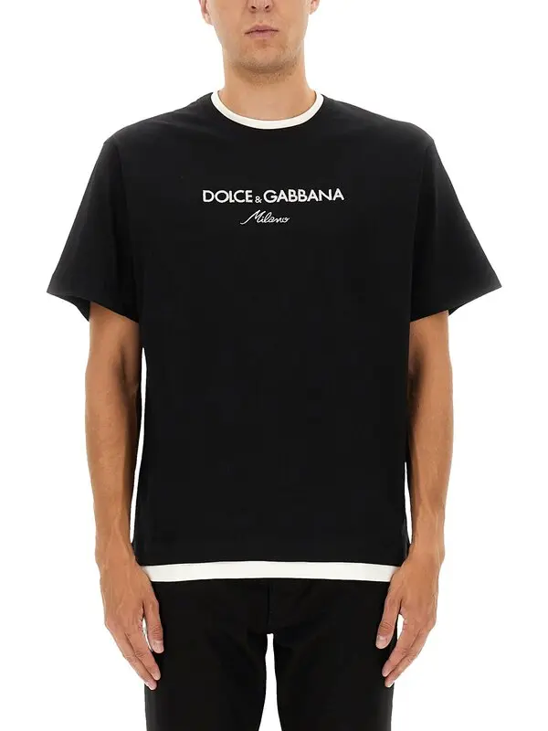 Dolce & Gabbana T-shirt With Logo - Black