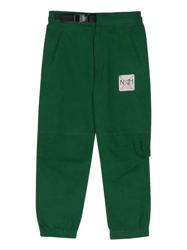 N°21 Logo Patch Pants - Green