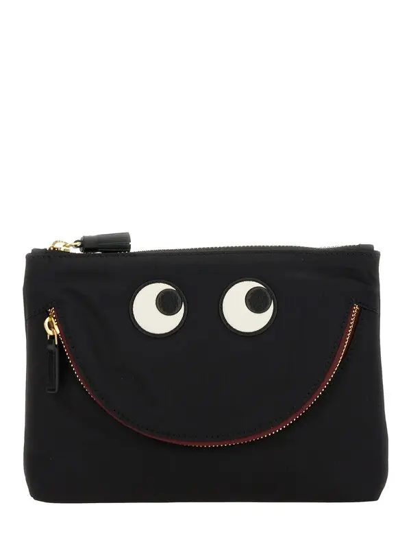 ANYA HINDMARCH Happy Eyes Pouch - Black