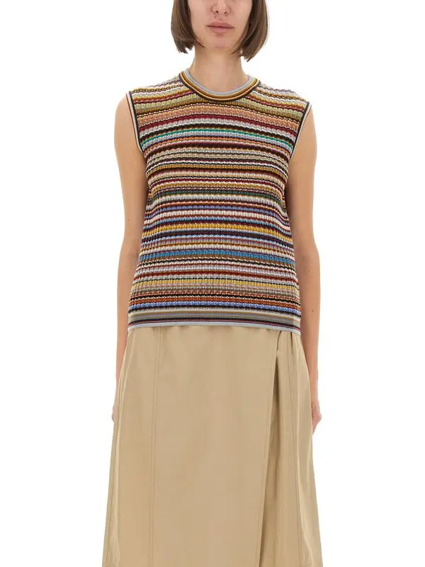 Paul Smith Signature Stripe Knit Vest - Multicolour