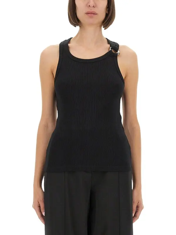 Jean Paul Gaultier Tank Top With Piercing - Black