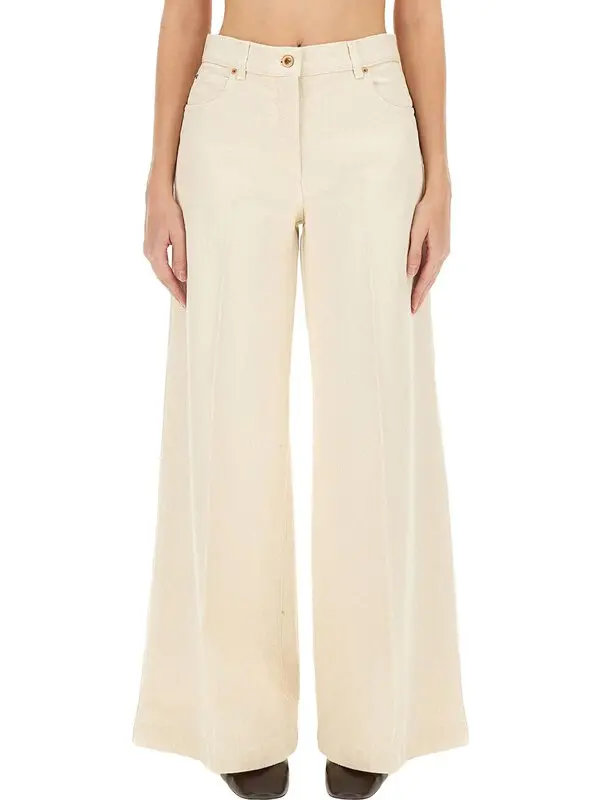 Aspesi Wide Leg Trousers - Beige