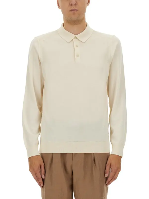 Hugo Boss Knitted Polo - Ivory