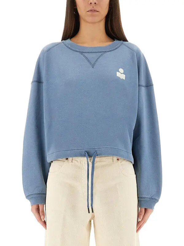 MARANT ETOILE Margo Sweatshirt With Logo - Blue