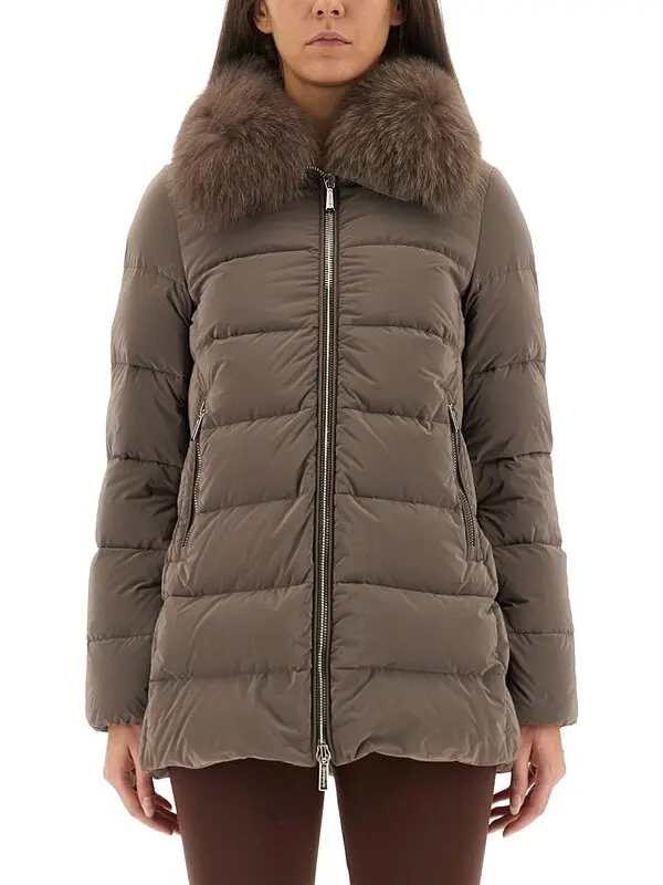 MOORER Padded Jacket - Brown