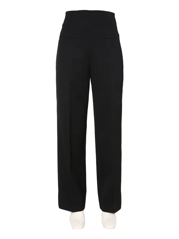 JIL SANDER Tailored Wide Leg Trousers - Black