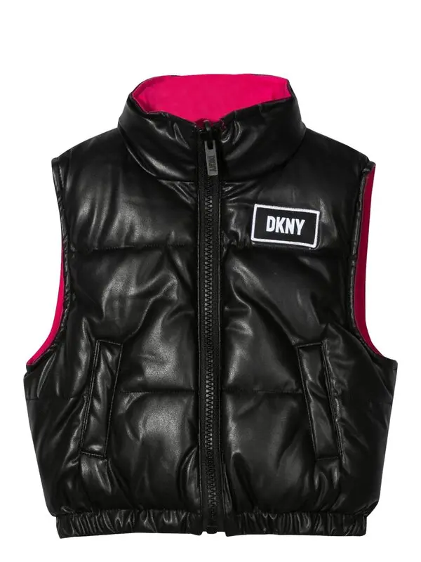 Dkny Reversible Sleeveless Down Jacket - Black
