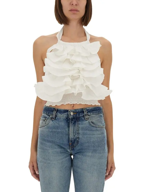 THE GARMENT Cyprus Layered Ruffle Top - White