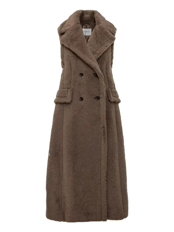Max Mara Long Faux Fur Vest - Brown
