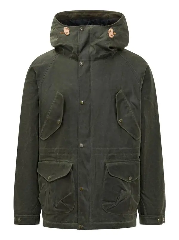 MANIFATTURA CECCARELLI Waxed Jacket With Wool Padding - Green