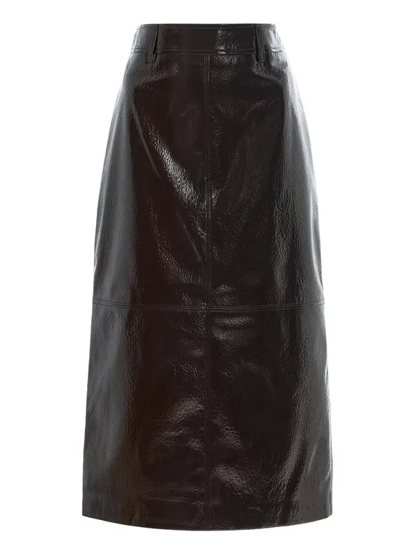 THE FRANKIE SHOP Taney Pencil Skirt - Brown