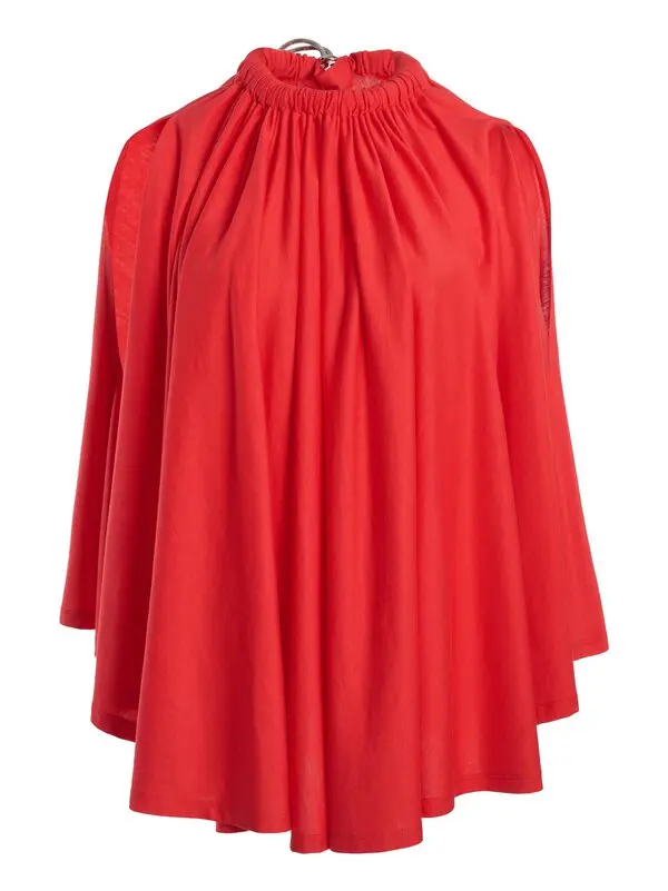 Coperni Pleated Circle Top With Draped Cape Effect - Red