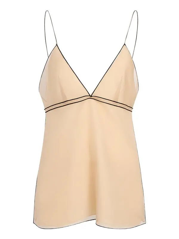 Khaite Timy Silk Organza Camisole - Nude