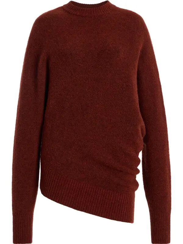 Proenza Schouler Abie Boiled-wool Sweater - Burgundy