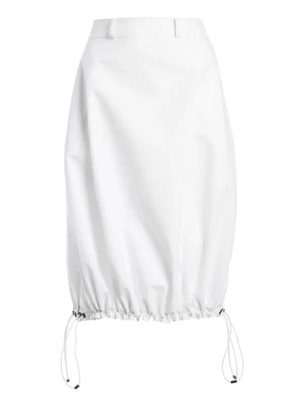 Coperni Tailored Balloon Skirt With Drawstring Hem - White