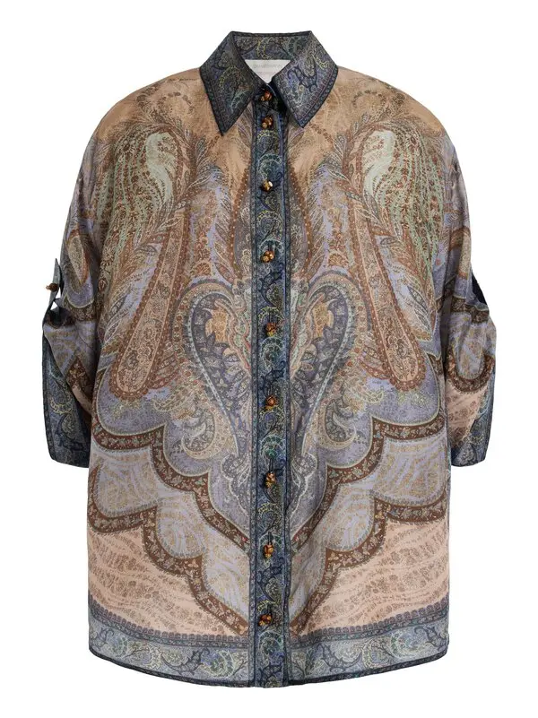 Zimmermann Wanderlust Silk Shirt - Multi