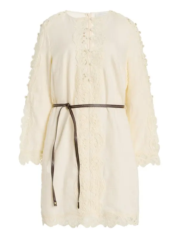Zimmermann Awaken Embroidered Linen Top - White