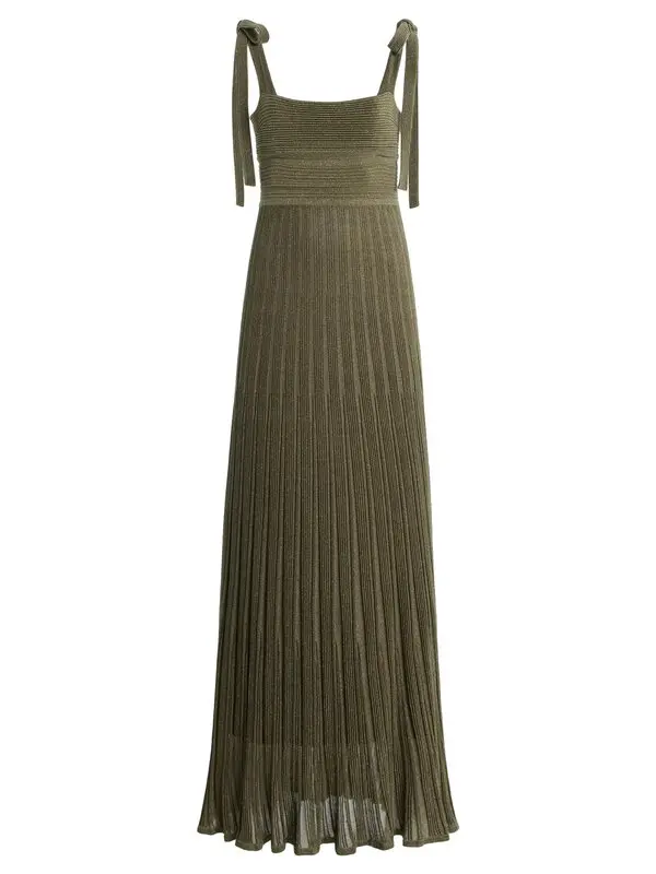 Zimmermann Wanderlust Metallic Maxi Dress - Green