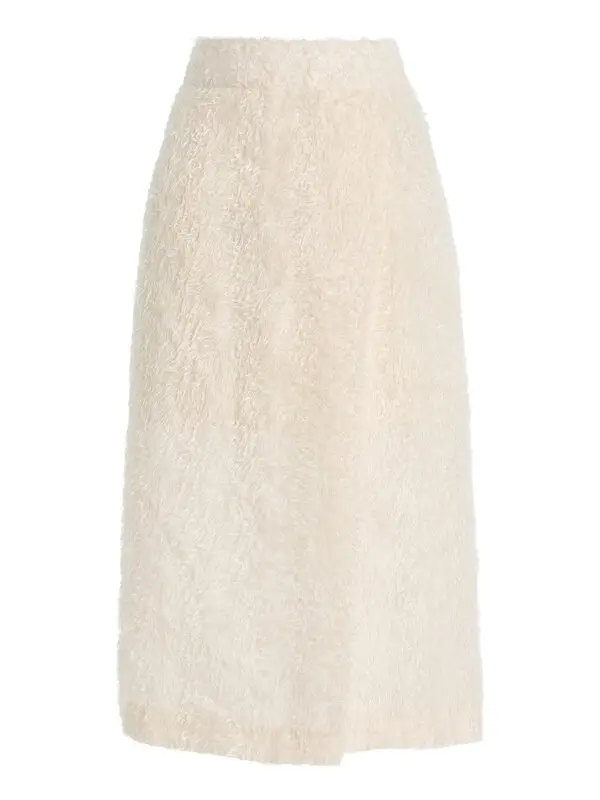 THE GARMENT Lela Knit Midi Wrap Skirt - Ivory