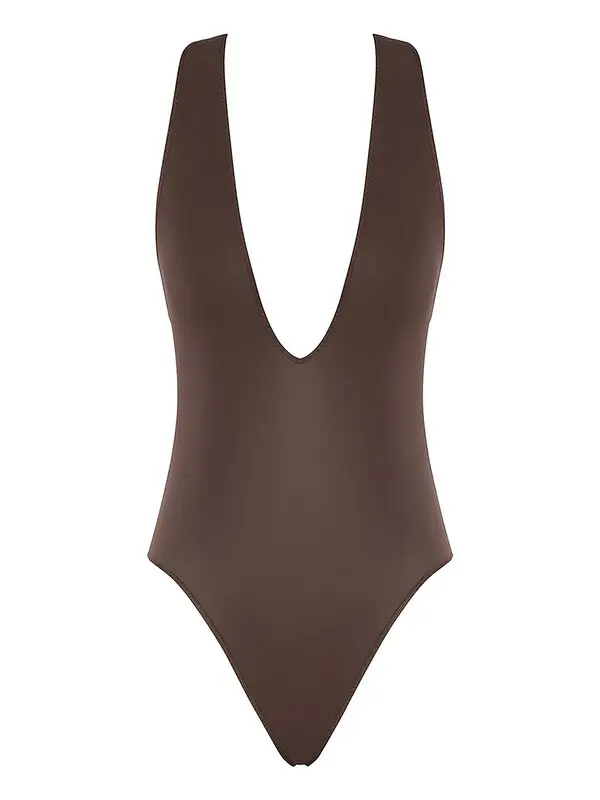 Zimmermann Luna Jersey Bodysuit - Brown