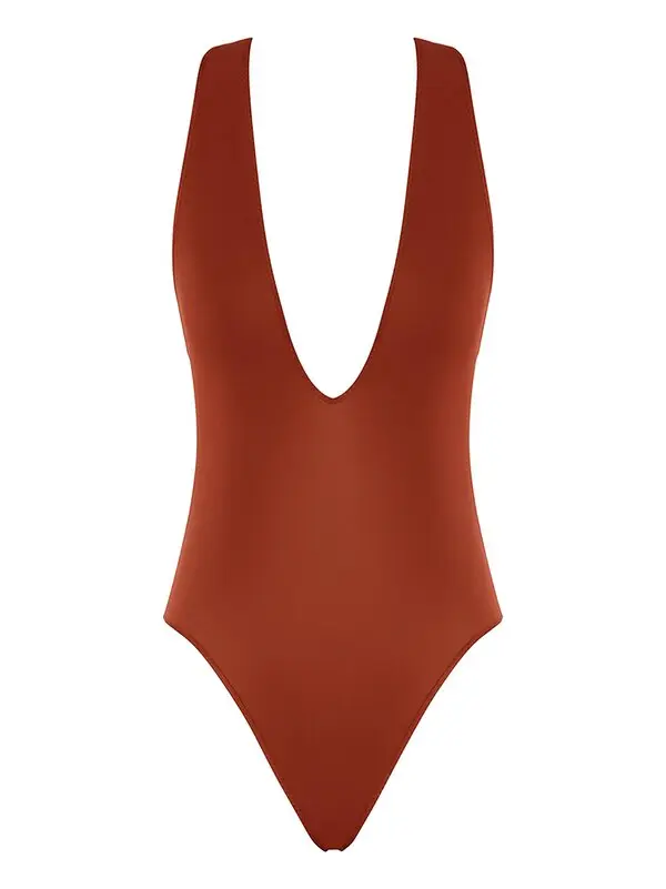 Zimmermann Luna Jersey Bodysuit - Orange