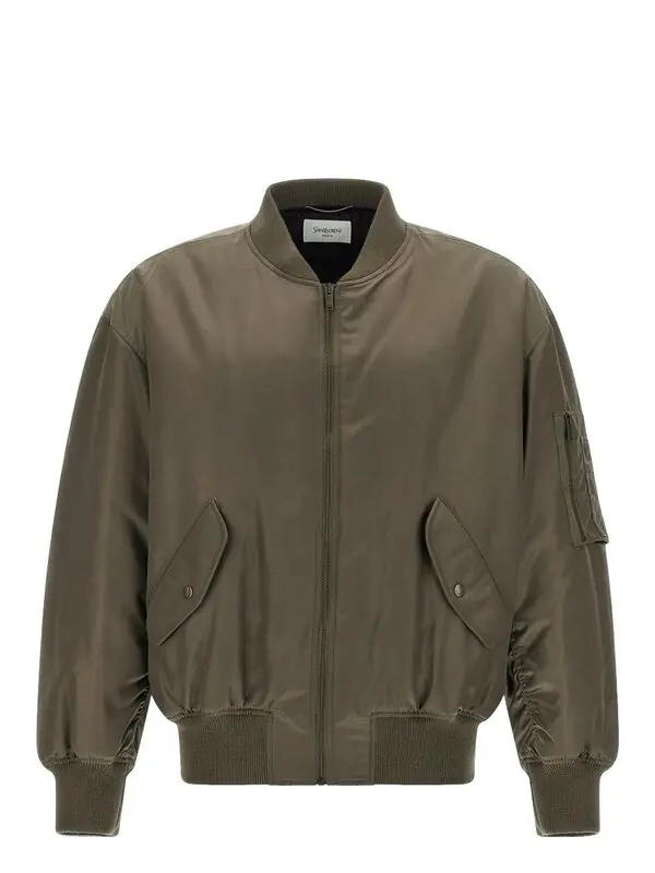 Saint Laurent Serge Bomber Jacket - Green