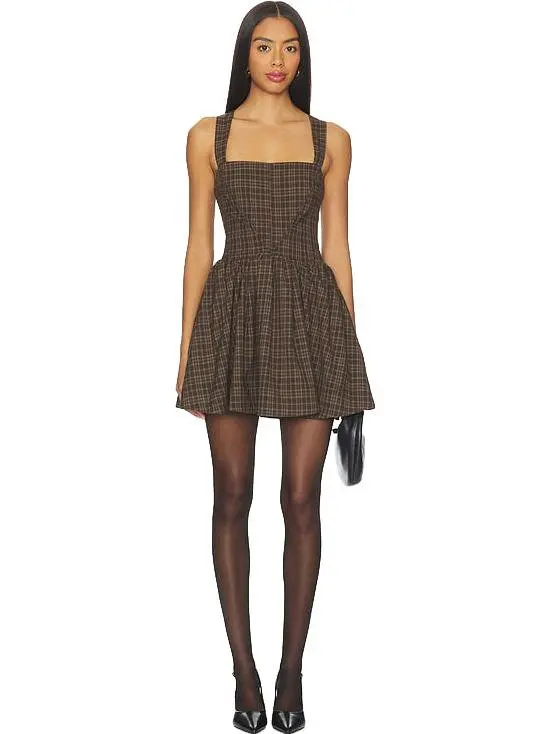 For Love & Lemons Ginny Mini Dress - Brown