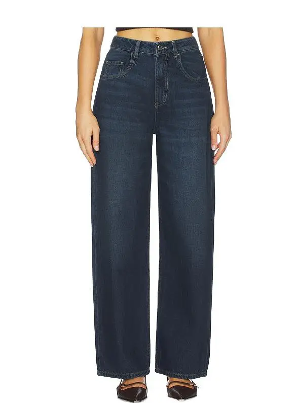 ICON DENIM LA Poppy Wide Leg Jeans - Dusty Blue