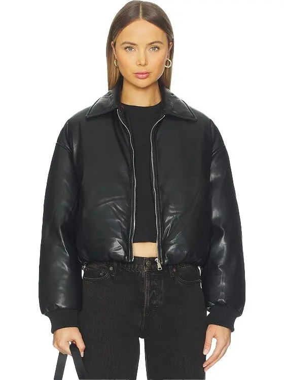 Superdown Sanja Faux Leather Jacket - Black