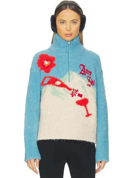 WE NORWEGIANS X Markarian Boucl? Sweater - Light Blue