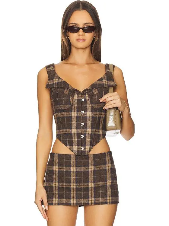 GUIZIO Chamonix Tartan Corset - Multi