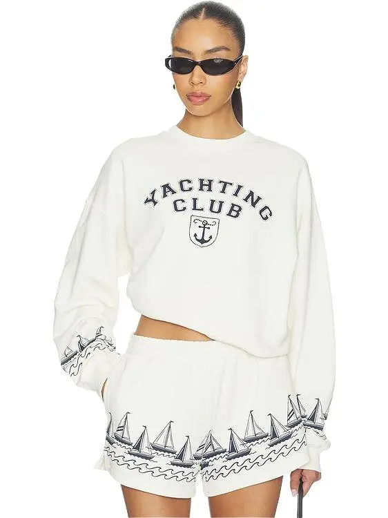 Beach Riot Devyn Oversized Sweatshirt With Graphic Detail - Regatta Anchor