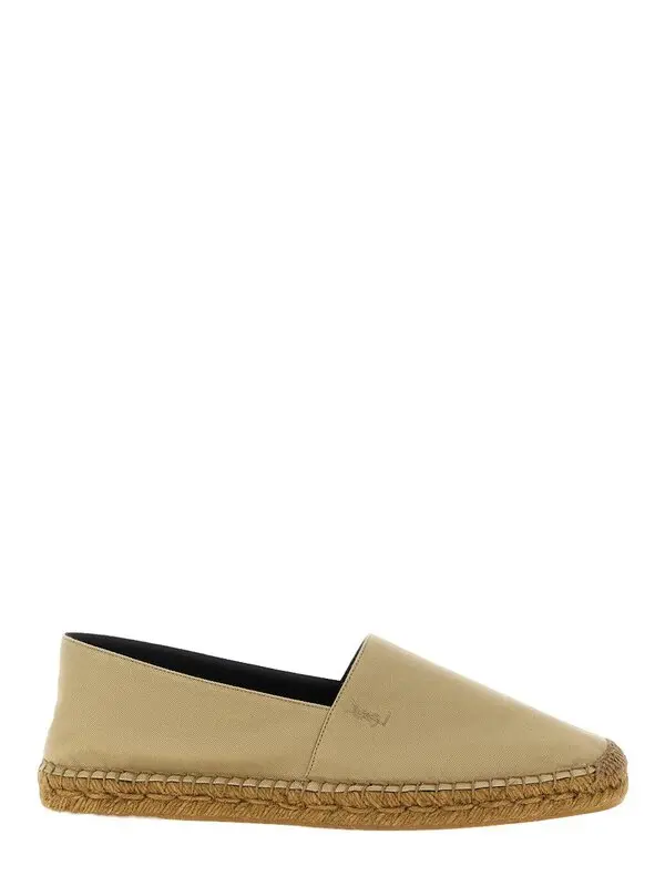 Saint Laurent Cotton Espadrilles - Beige
