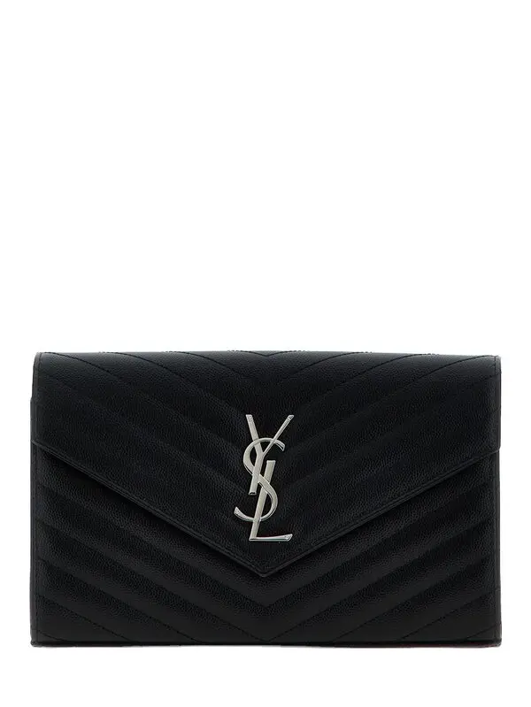 Saint Laurent Cassandre Clutch - Black