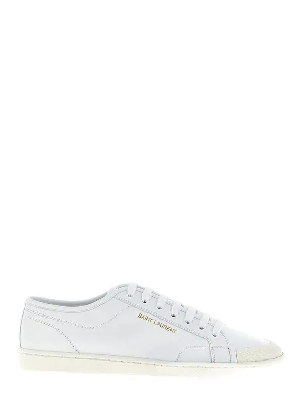 Saint Laurent Gym Leather Sneakers - White