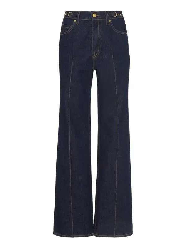 Ulla Johnson The Agatha Straight Leg Pintuck Jean - Tigris