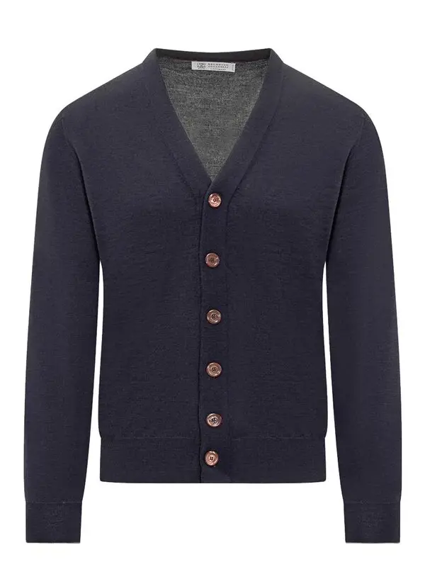 Brunello Cucinelli Lightweight Knit Cardigan - Blue