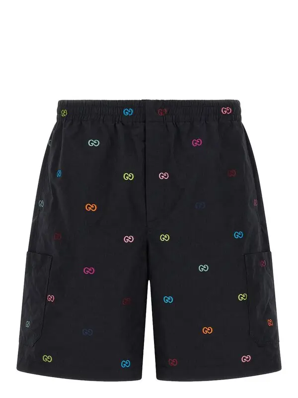Gucci Fil Coupé Bermuda Shorts - Black