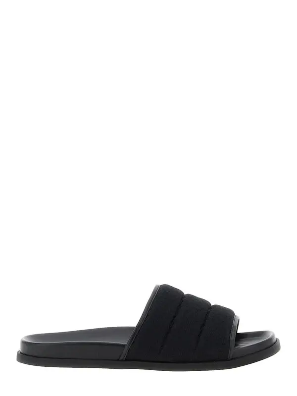 Gucci Gg Fabric Slides - Black