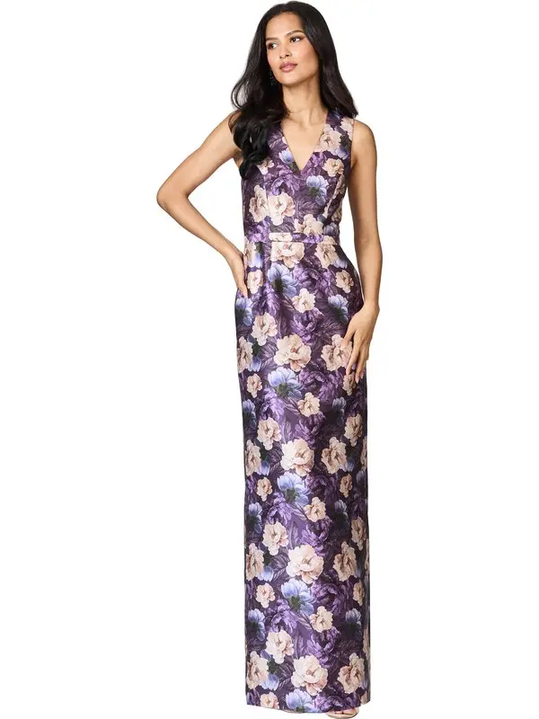 Sachin & Babi Adellyn Floral Gown - Winter Peony
