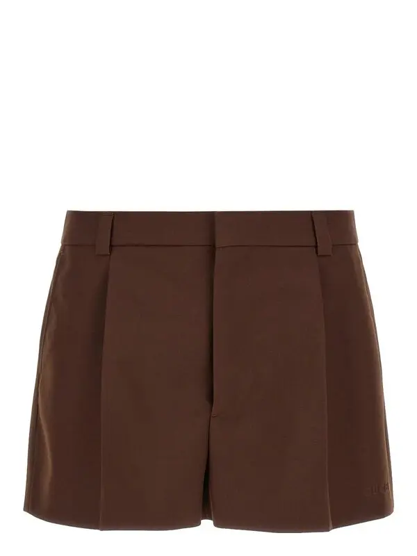 Gucci Wool Twill Shorts - Brown