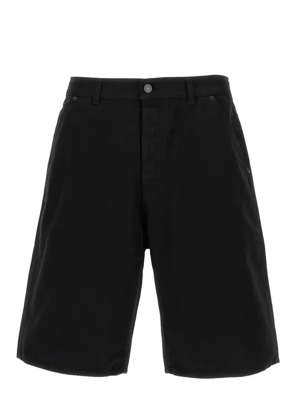 Saint Laurent Cotton Bermuda Shorts - Black