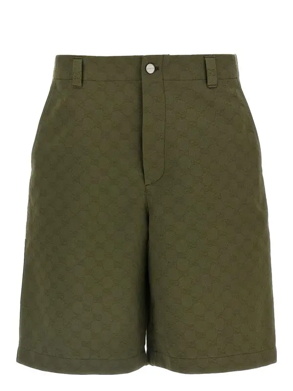 Gucci Gg Fabric Bermuda Shorts - Green