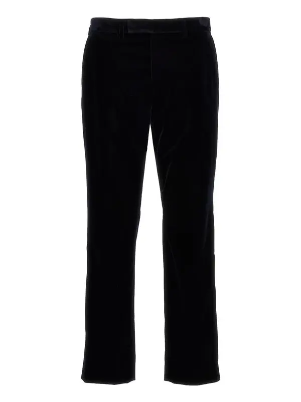 Gucci Velvet Straight Leg Trousers - Blue