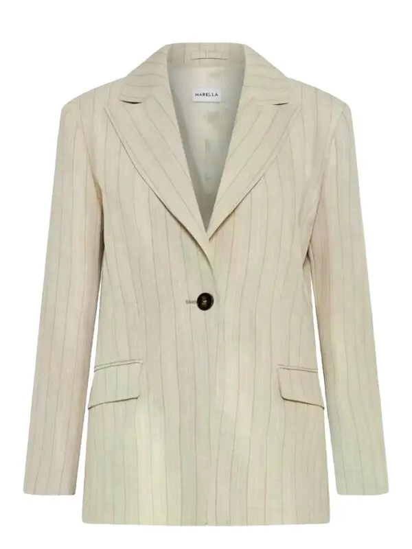 Marella Striped Blazer - Neutrals