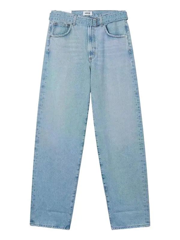 AGOLDE Belted Cuffed Jeans - Blue