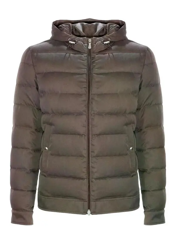 Eleventy Welt-pocket Padded Jacket - Brown