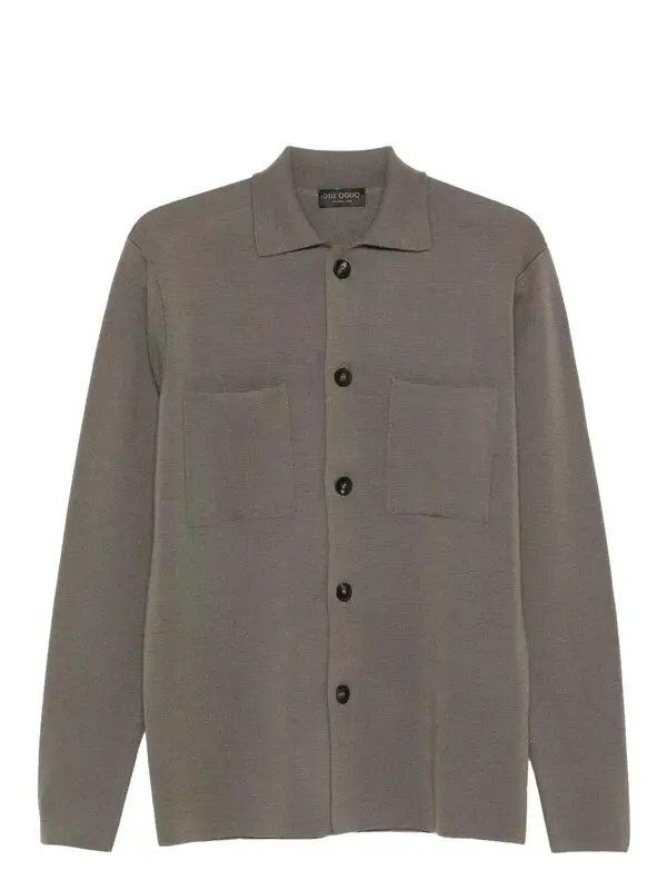 DELL'OGLIO Fine-knit Shirt - Grey