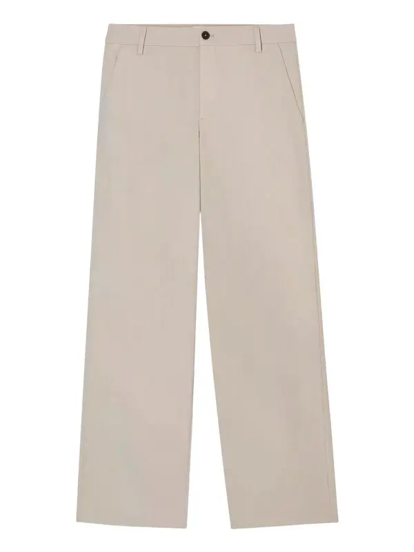 Closed Wide-leg Trousers - Neutrals