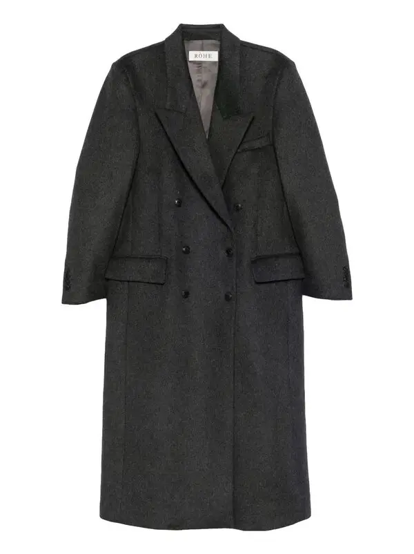 RÓHE Double-breasted Coat - Grey
